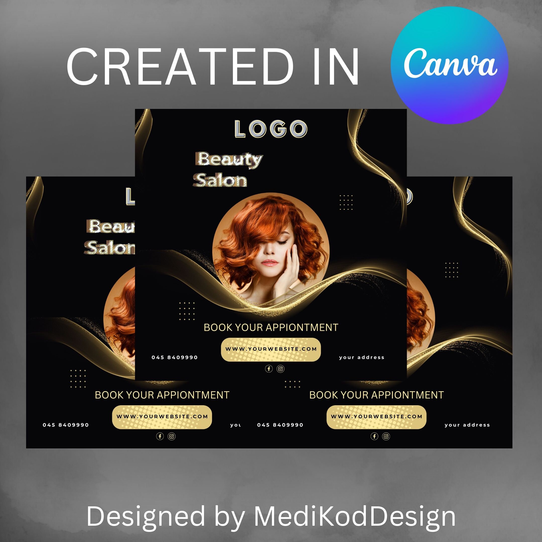 Beauty Salon Flyer, Hairdresser Flyer, Instagram Flyer, A4 Flyer ...
