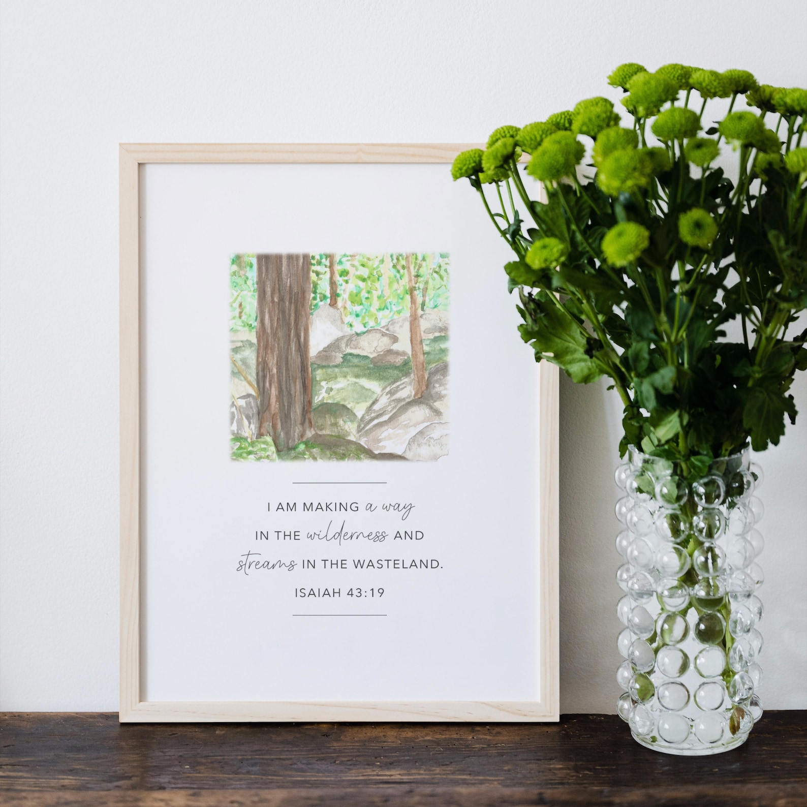 Digital Download Watercolor Bible Verse Prints set of 4 Bible Verse ...