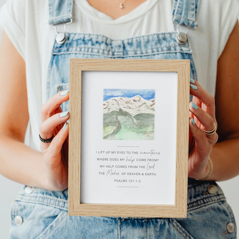 Digital Download Watercolor Bible Verse Prints set of 4 - Etsy