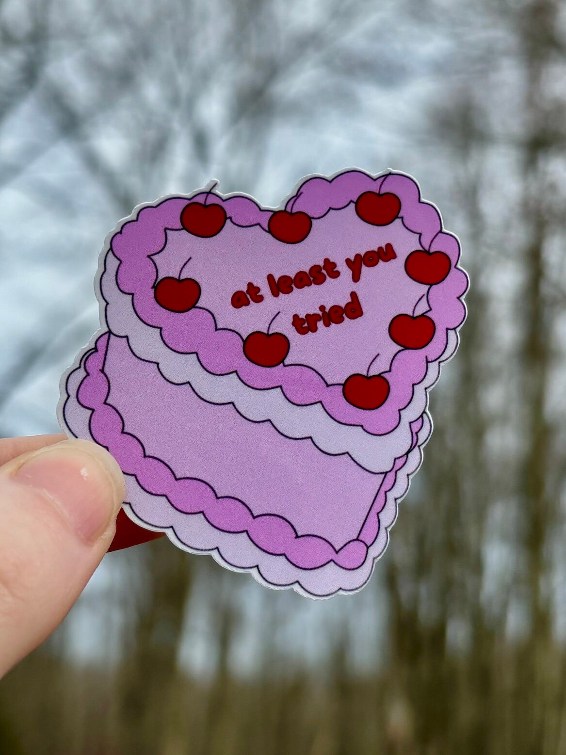 At Least You Tried Sticker, Laptop Decal, Water Resistant Sticker ...