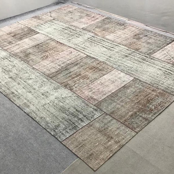 Gray Patchwork Rug - Etsy
