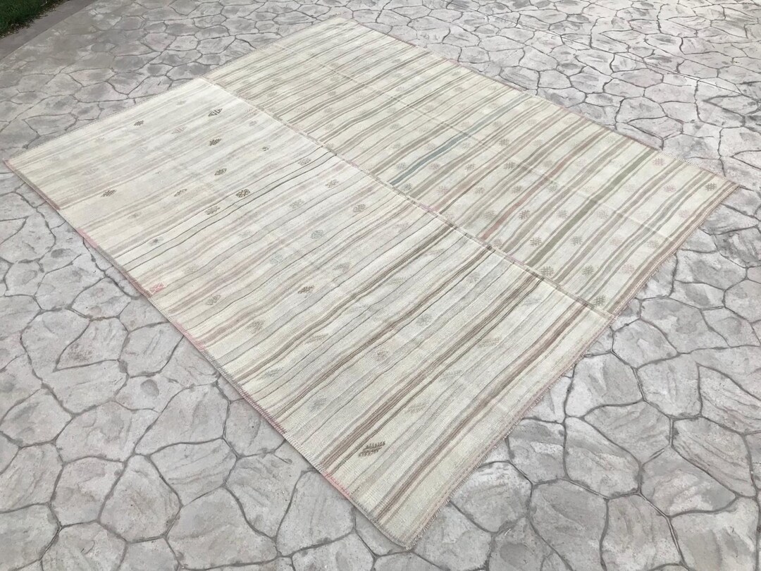 10x11 Square Big Size Rug, Extra Large Stripe Kilim Rug,11x10 Oversized ...