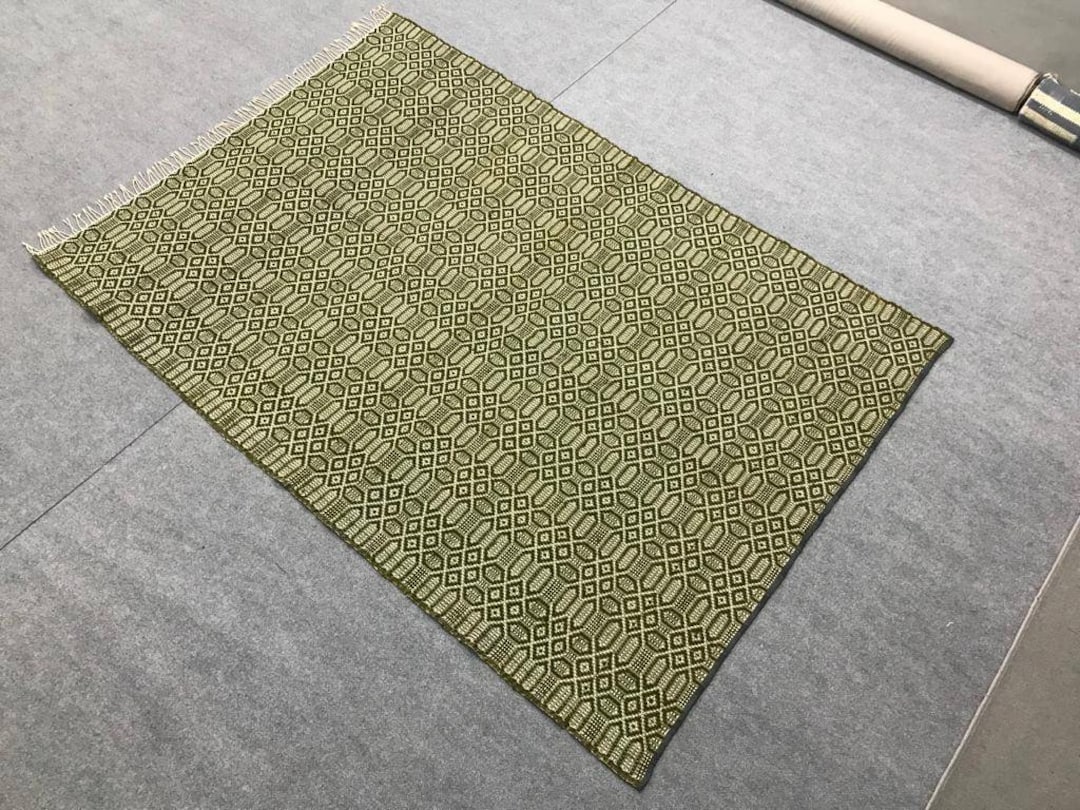 Olive Green Rag Rug ,embroidrey Desing Area Kilim Rug , Green Kilim Rug ...