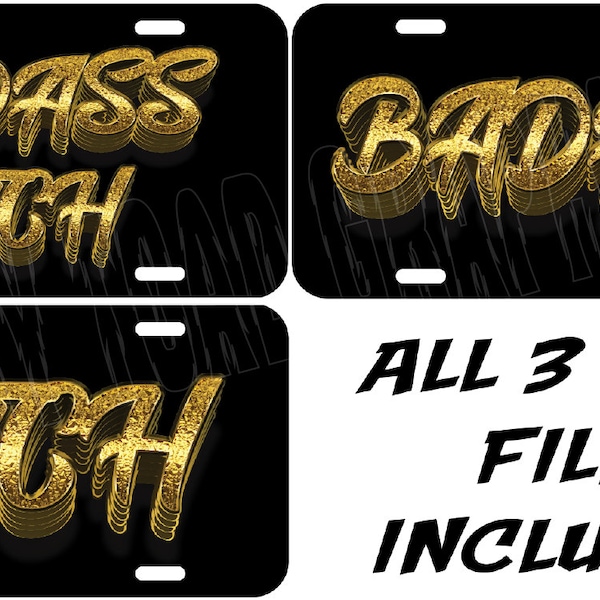 Badass License Plate - Etsy