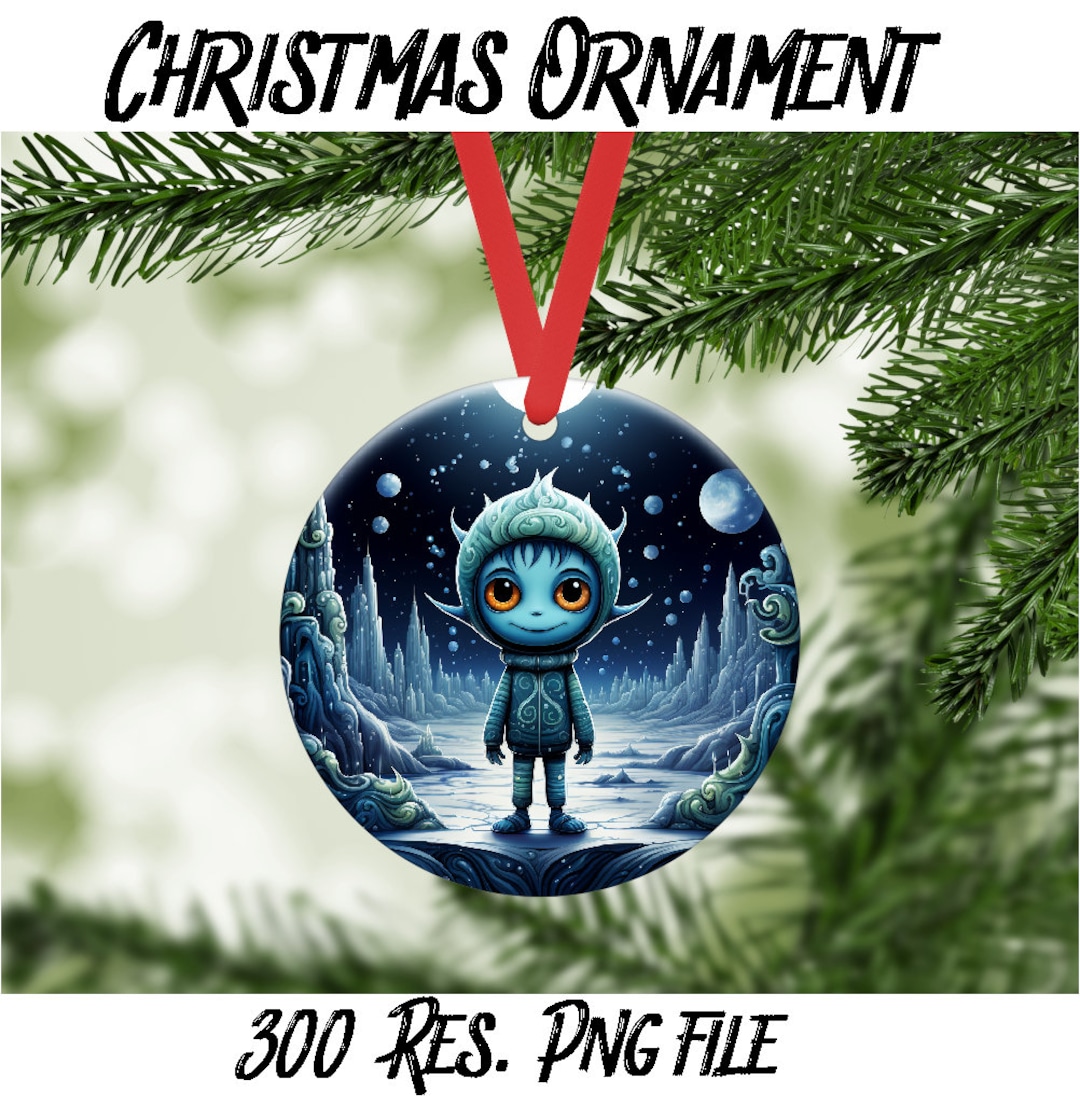 Alien Christmas 9- Digital PNG File Instant Download - Cute Fantasy ...