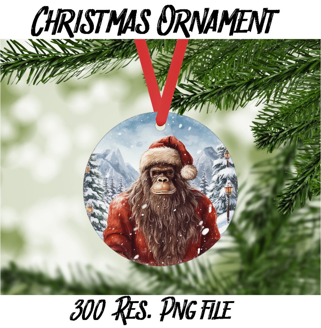 Bigfoot Santa Christmas 12 - Digital Png File - Sasquatch Instant ...