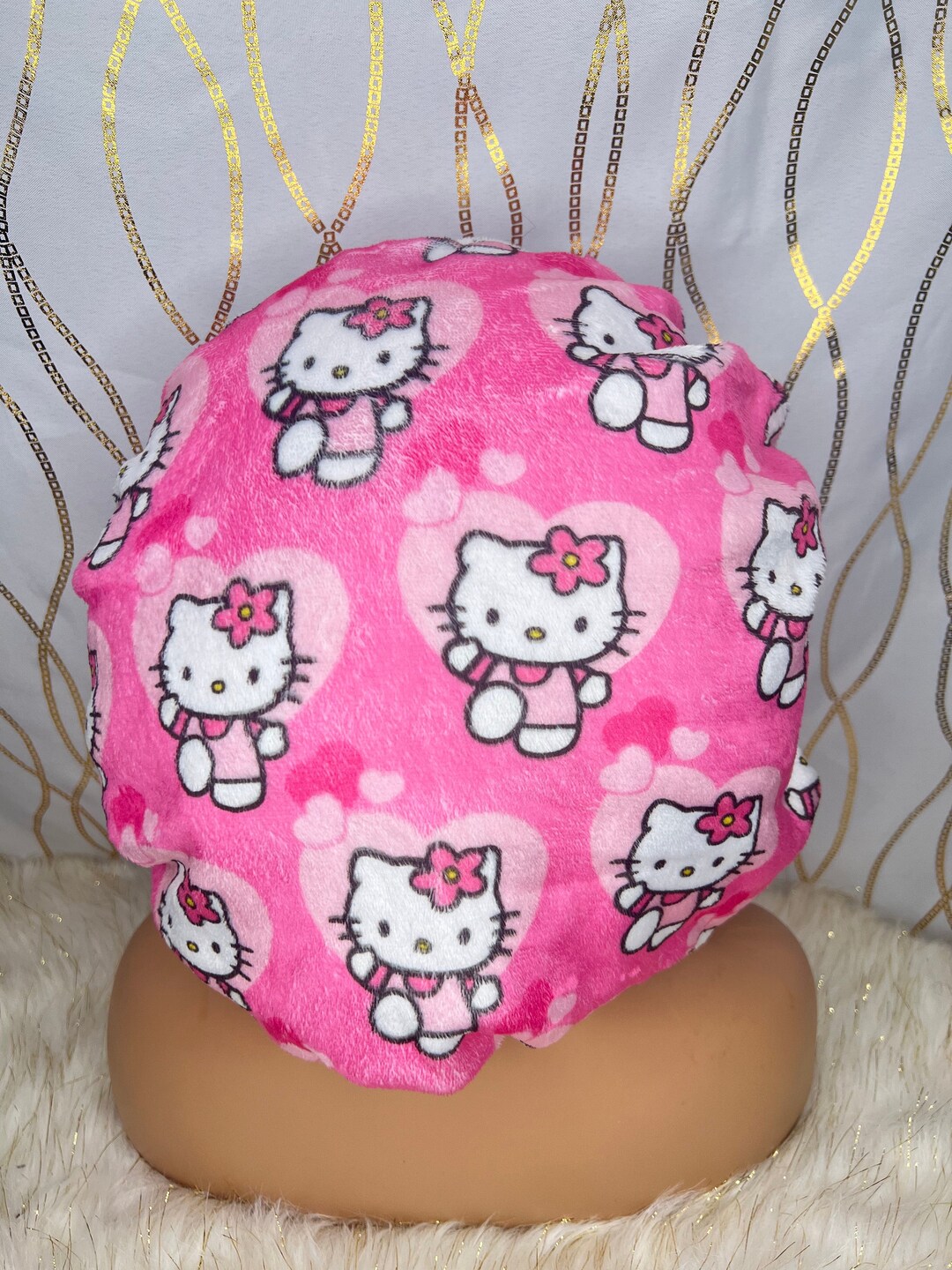 Pink Hearts Plush/ Pink Satin Reversible Bonnet - Etsy