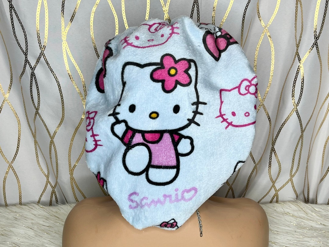 Character Plush Bonnet Baby Blue Hot Pink Satin Reversible Bonnet ...