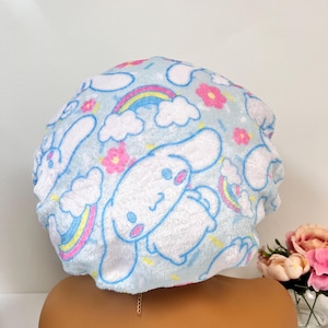 Rainbow Blue Cinna Adjustable Plush Bonnet Satin Lined - Etsy