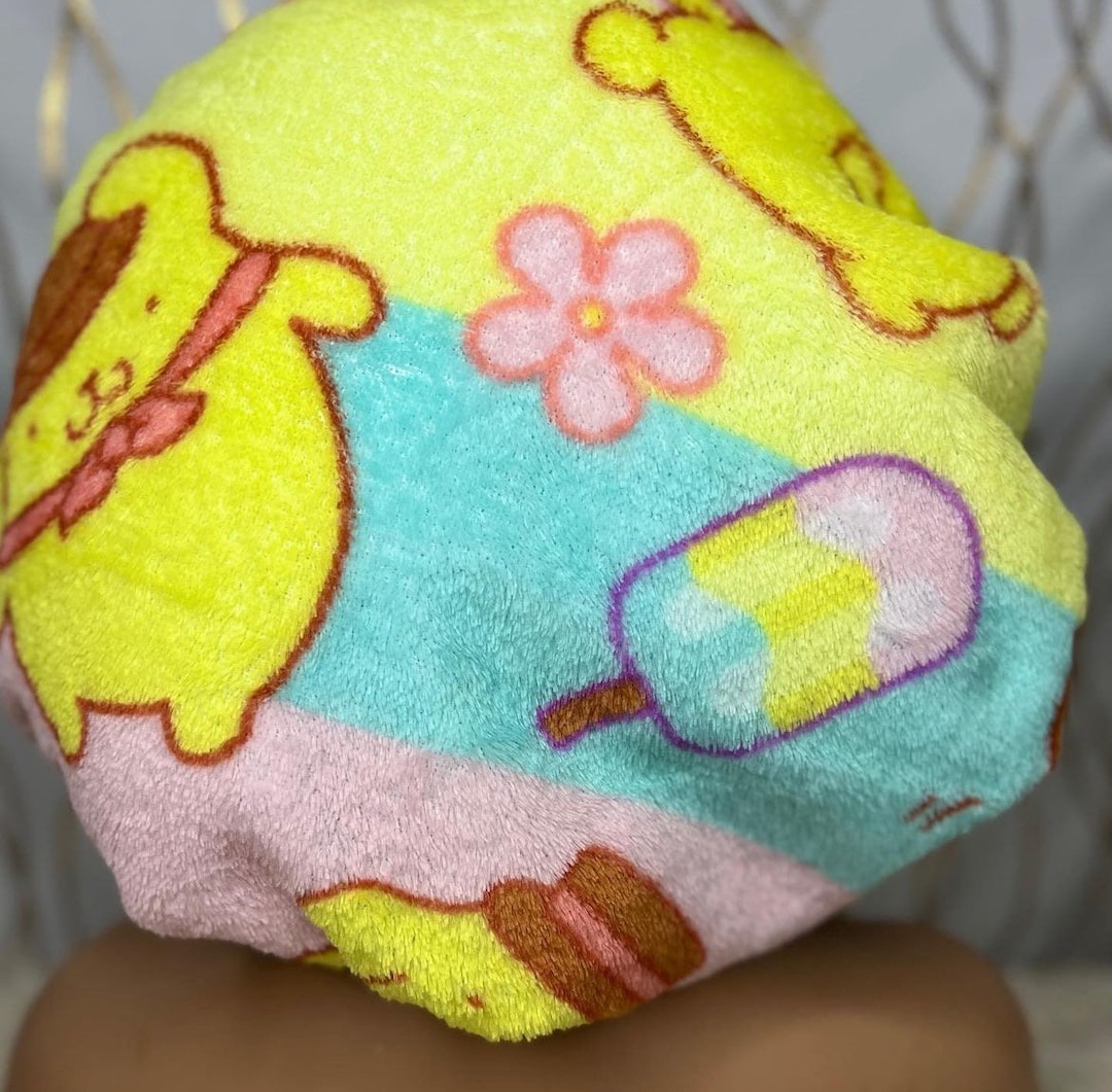 Pompur Plush Bonnet W/satin Reversible Bonnet - Etsy