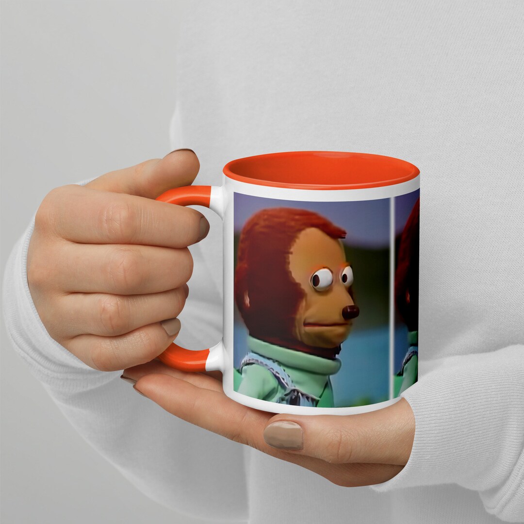 Puppet Monkey | White Mug With Color Inside - Etsy