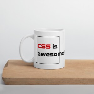 CSS is Awesome | White Glossy Mug - Etsy