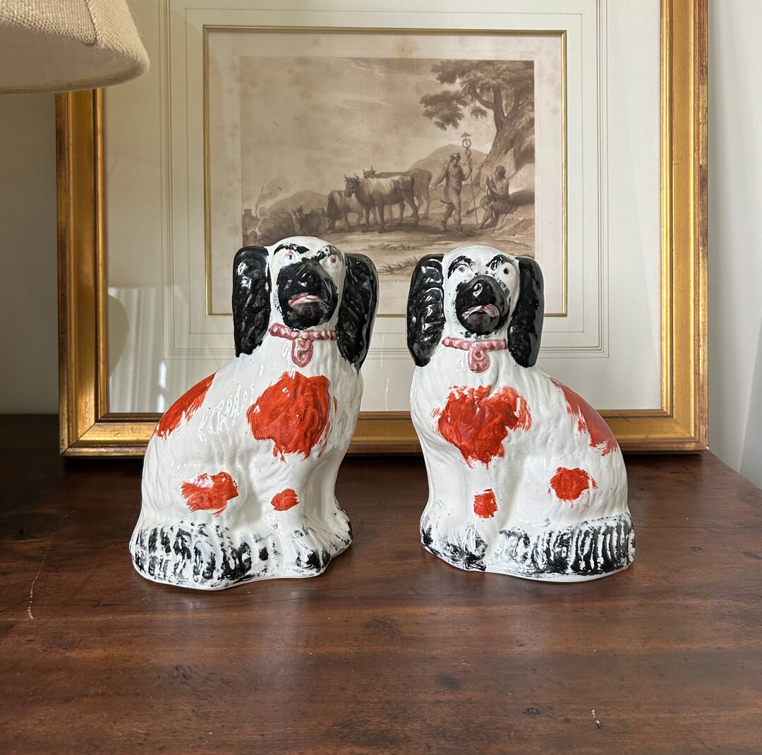 Wonderful Pair of Antique 19th Century Hand Painted English ...