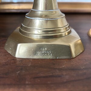 Antique PAIR of Brass Candle Sticks, the Diamond Princess, Queen ...