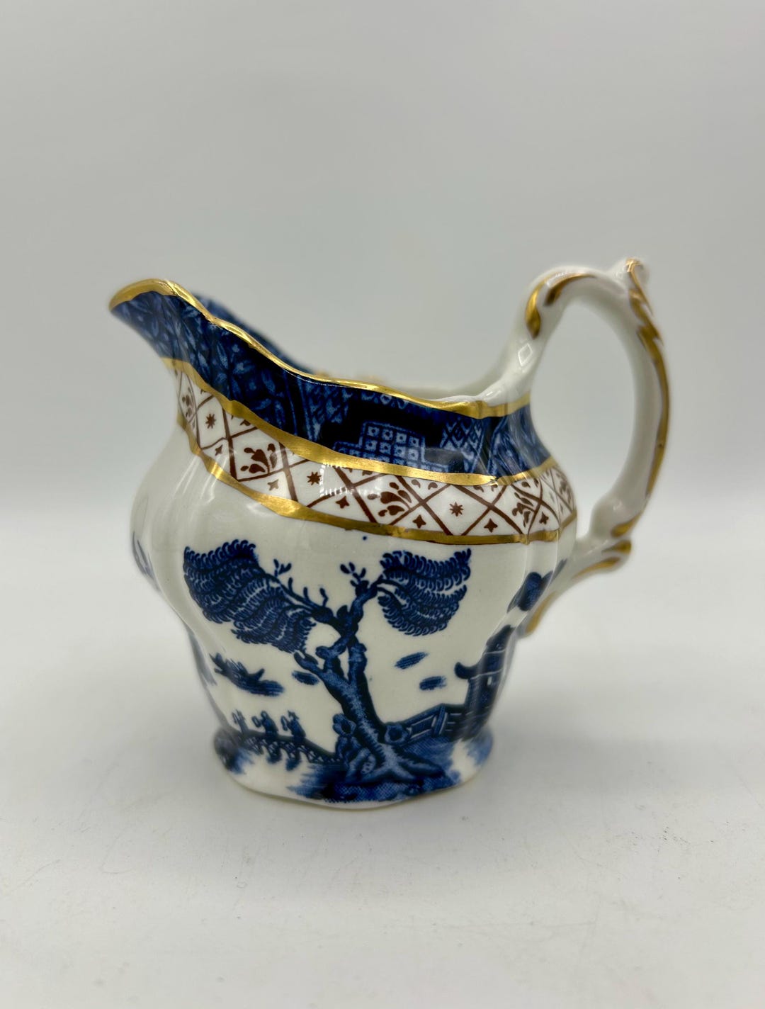 Vintage English "real Old Willow" Pattern Blue and White Milk Jug ...