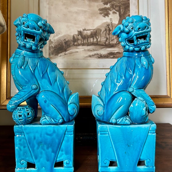 Turquoise Foo Dogs - Etsy