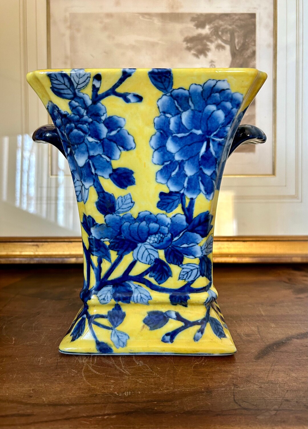 Vintage United Wilson Porcelain Vase / Cache Pot With Handles, Lovely ...