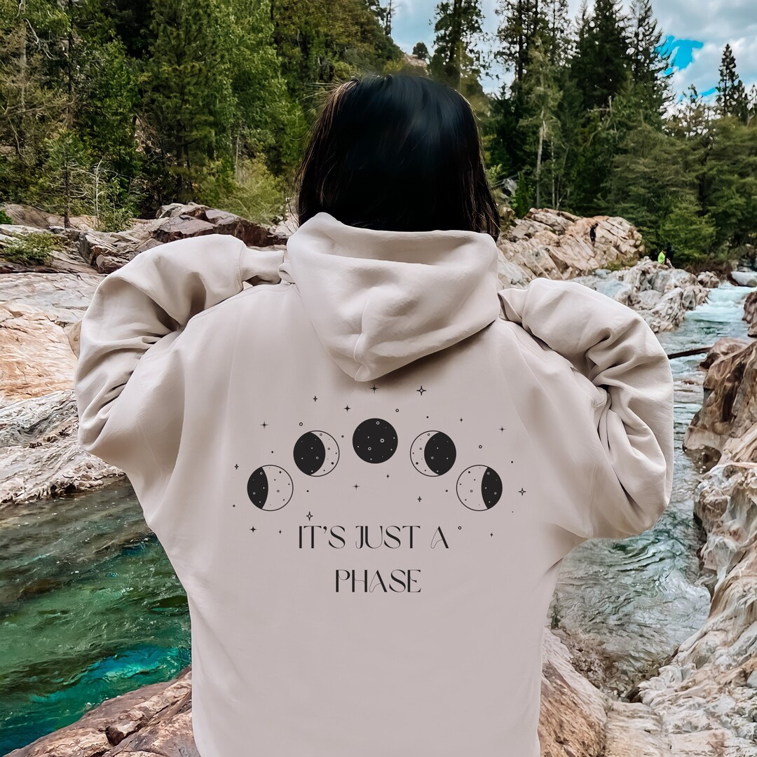 Hooded Sweatshirt Moon, Moon Phase Sweater, Halloween Moon Sweater, Moon Hoodie, Lunar Phase ...