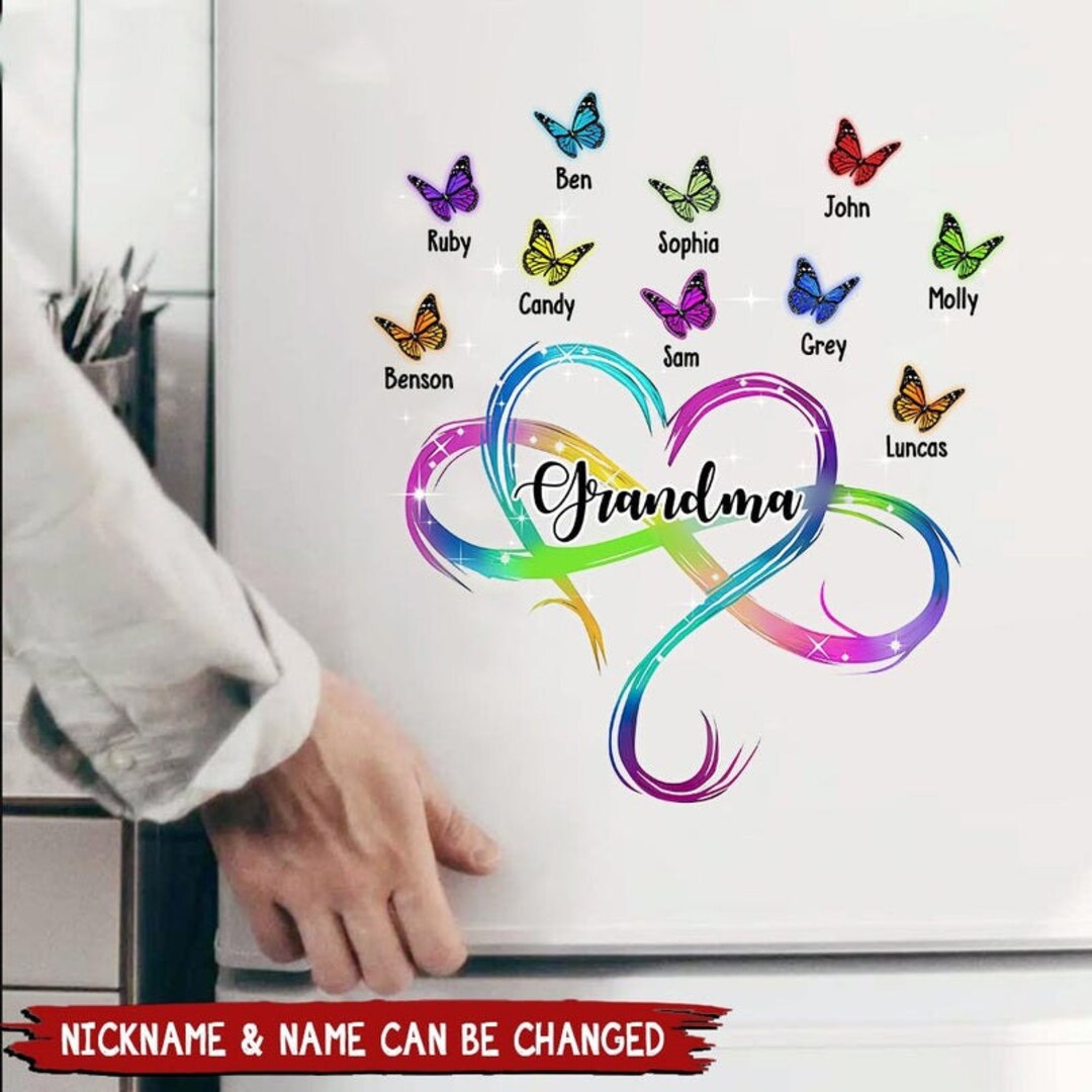 Personalized Grandma Infinity Heart Decal,mother's Day Gifts ,decals ...