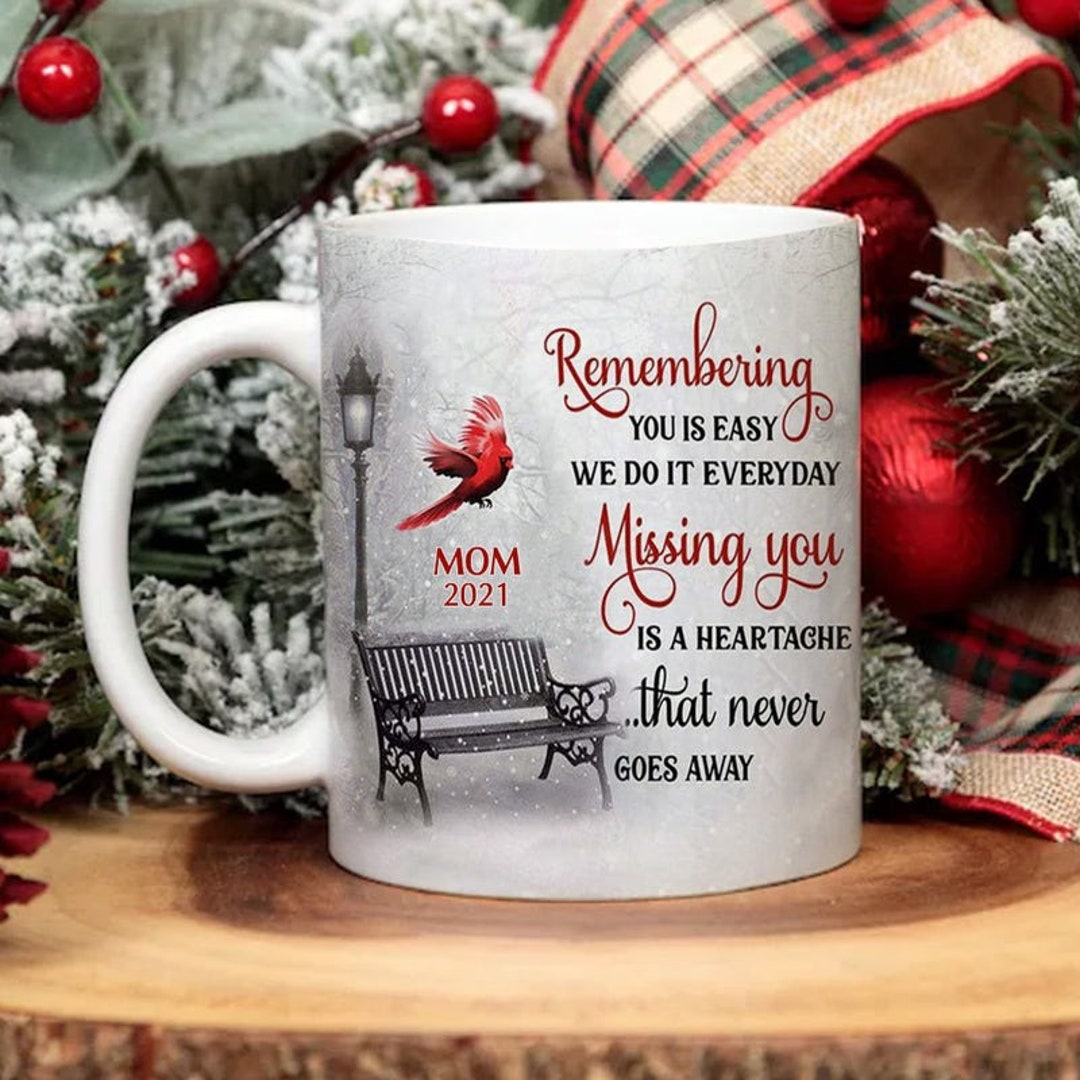 Personalized Cardinal Winter Memorial Mug,custom White Mug,gift for ...