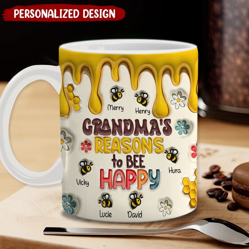 Bee Happy Mug - Etsy