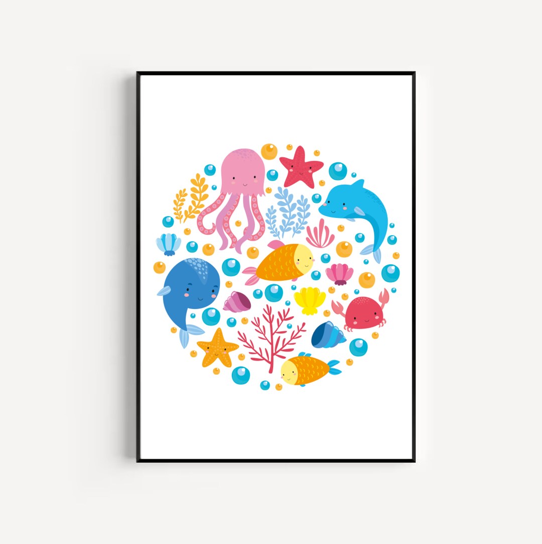 Under the Sea Prints, Ocean Art, Nursery Wall Picture, New Baby Print ...