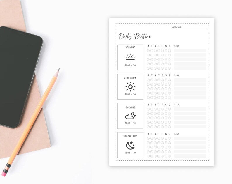Minimalistic Daily Habit Tracker Printable Everyday Habit - Etsy