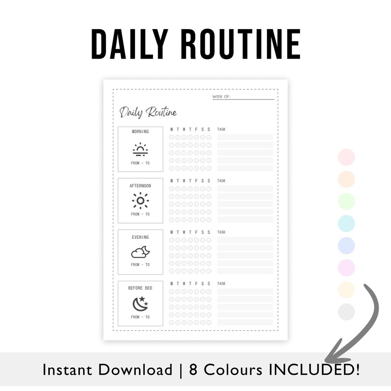Minimalistic Daily Habit Tracker Printable Everyday Habit - Etsy
