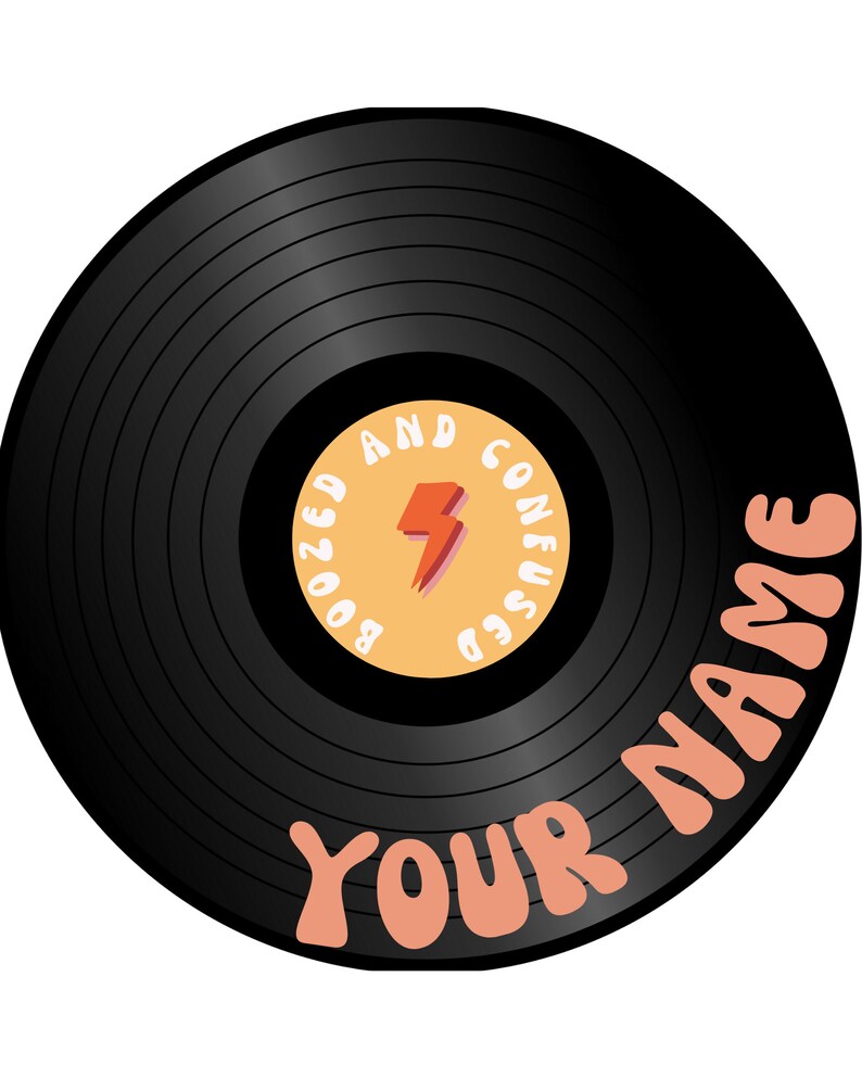 Dazed and Engaged Record Name Plate - Etsy