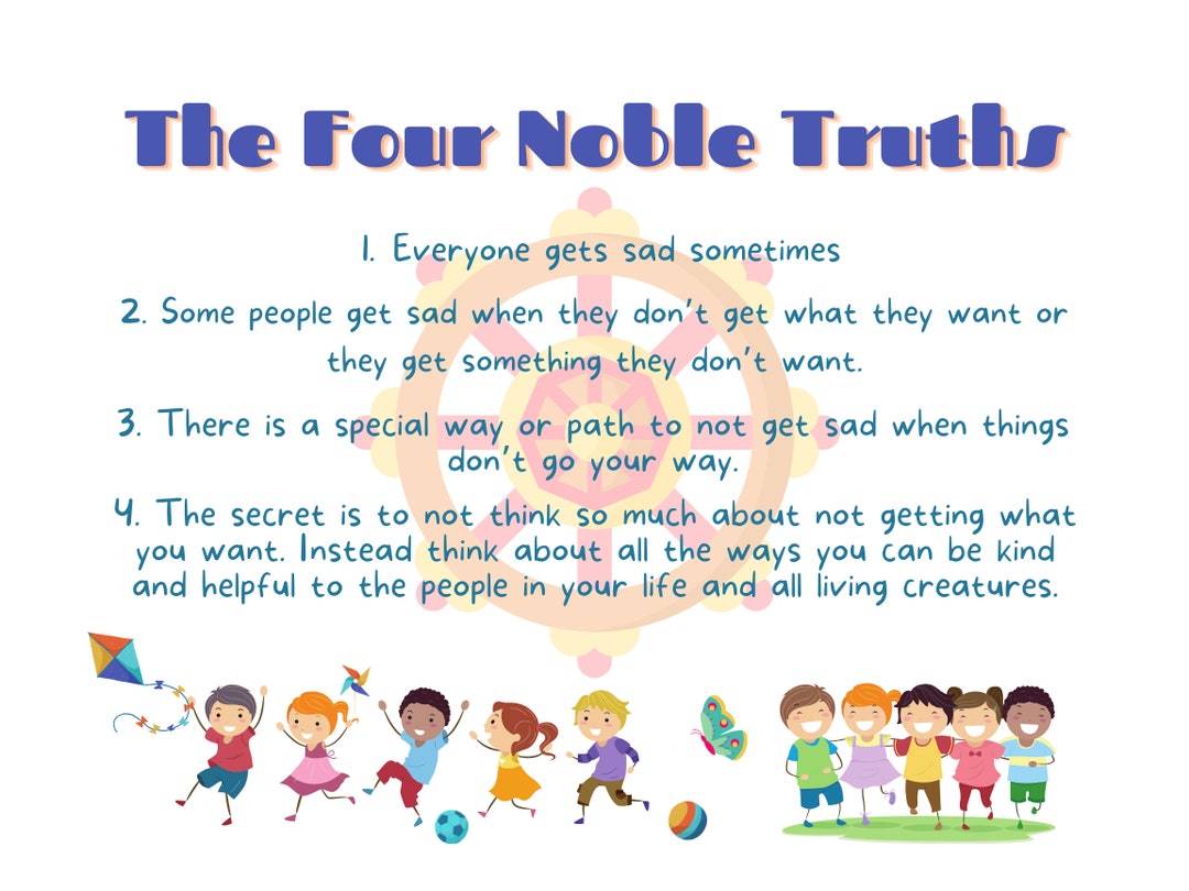 The Four Noble Truths for Kids - Etsy
