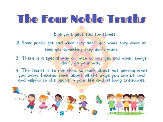 The Four Noble Truths for Kids - Etsy