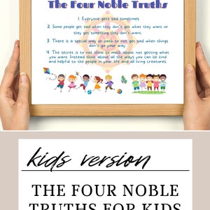 The Four Noble Truths for Kids - Etsy
