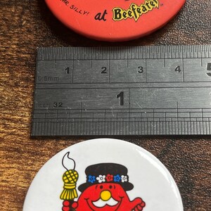Vintage 1990s Beefeater Mr Men Badges Mr Silly Mr Beefeater - Etsy