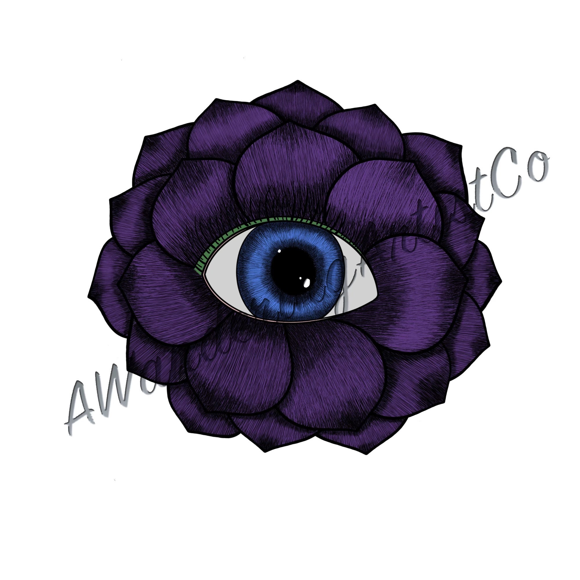 Spooky Eye Flower SVG PNG JPEG File Downloads - Etsy