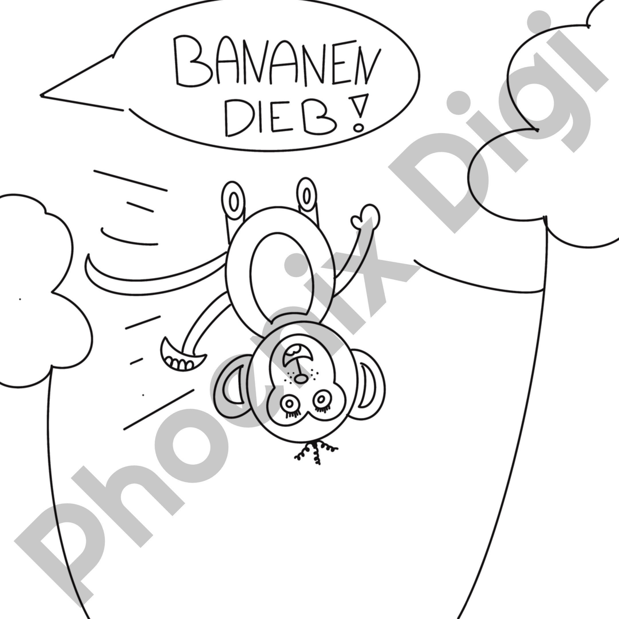Crazy Monkey Drawing