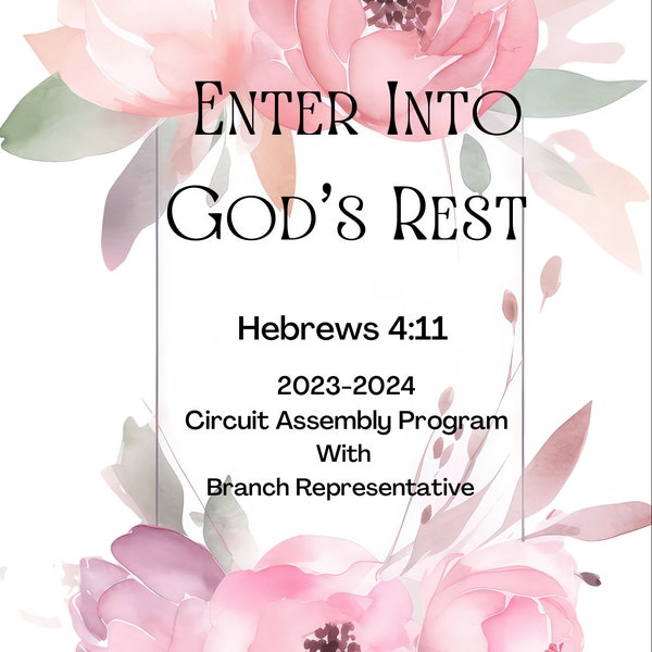 Enter Into Gods Rest Jw Assembly Notebook - Etsy