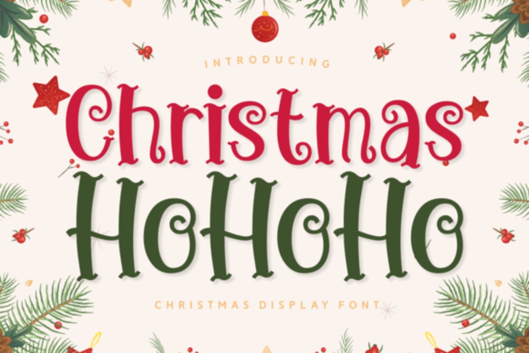 Script Font Christmas Font Font for Bundle Retro Font - Etsy
