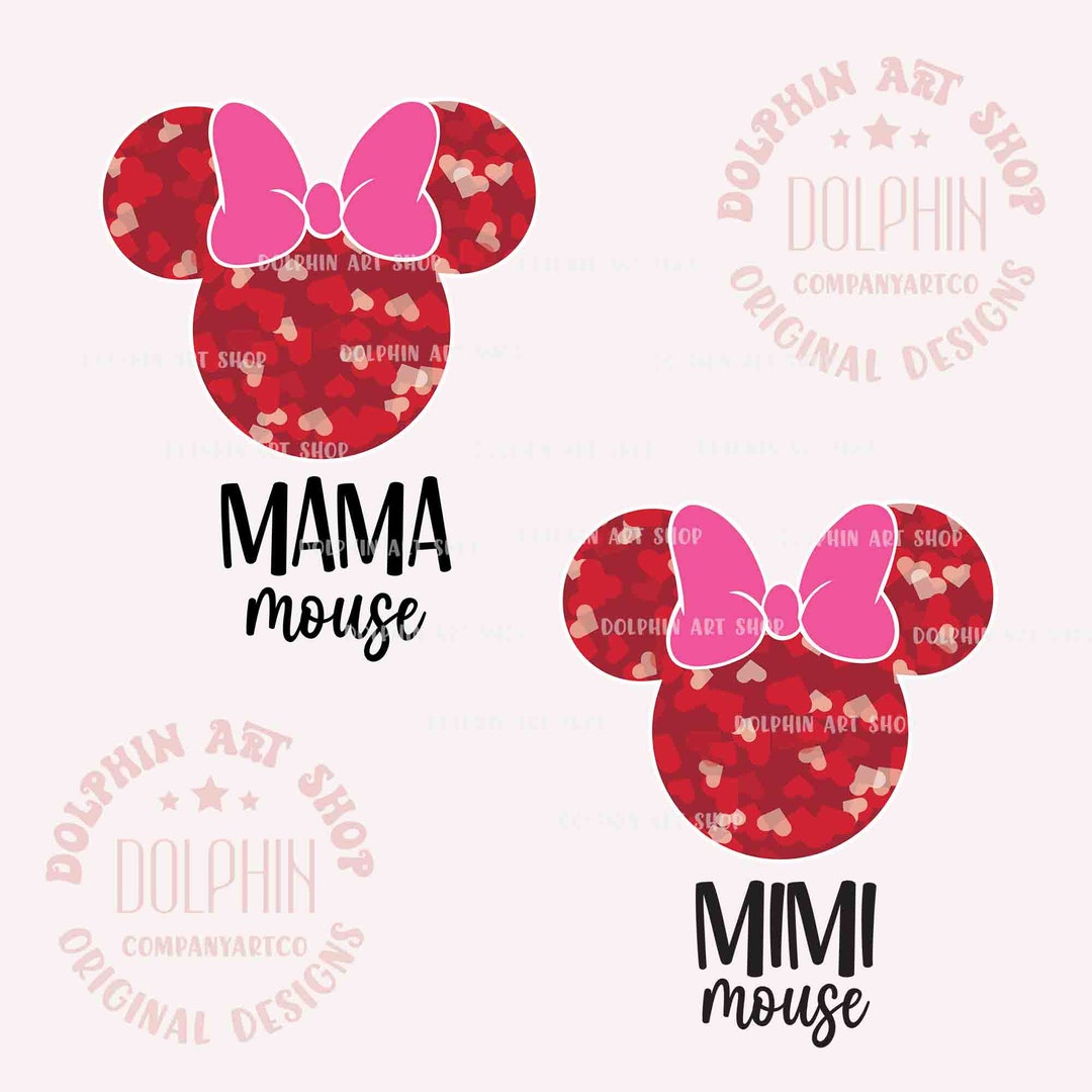Bundle Mama and Mimi SVG, Mama Mouse Svg, Mimi Mouse Svg, Mother's Day ...