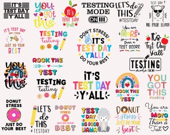 Test Day Svg Bundle Testing Svg Bundle Teacher Svg Testing - Etsy