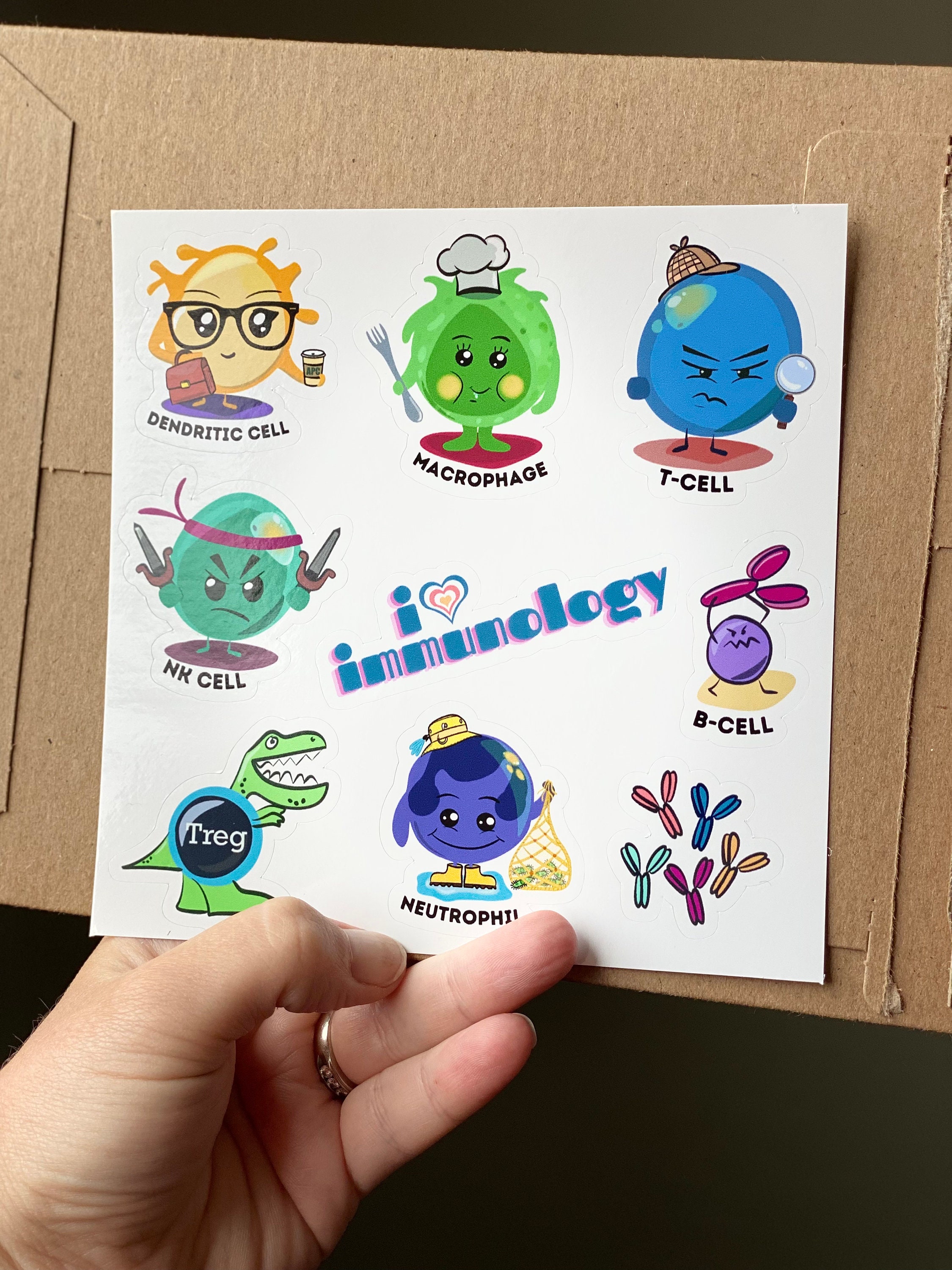 Immunology Sticker Sheet Labbook Designs Original Characters Laboratory ...