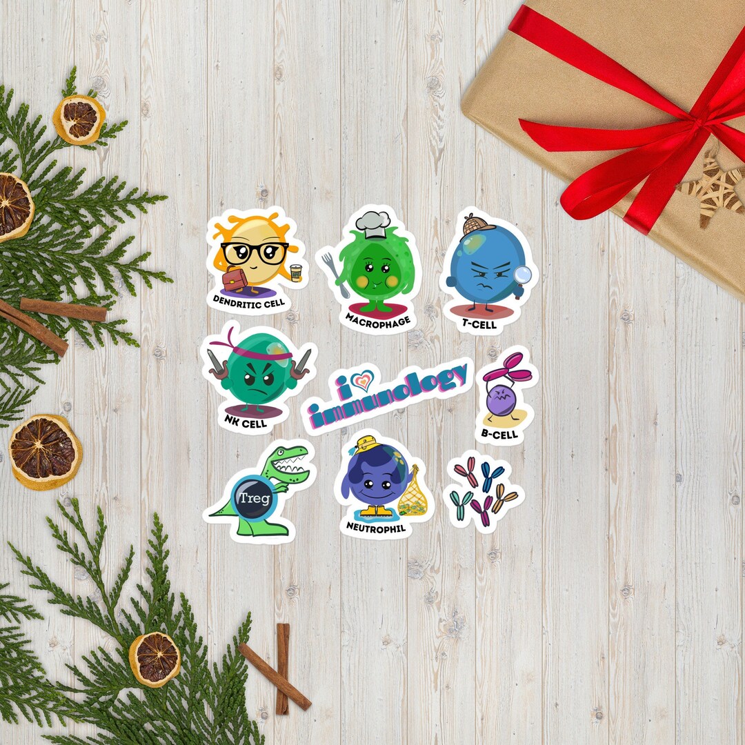Immunology Sticker Sheet Labbook Designs Original Characters Laboratory ...