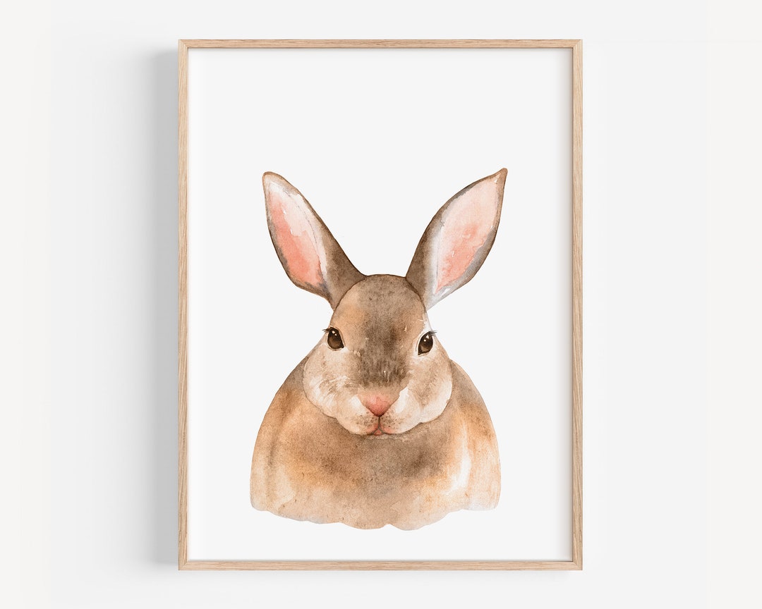 Bunny Nursery Wall Art, Woodland Nursery Wall Art, Bunny Nursery Decor ...