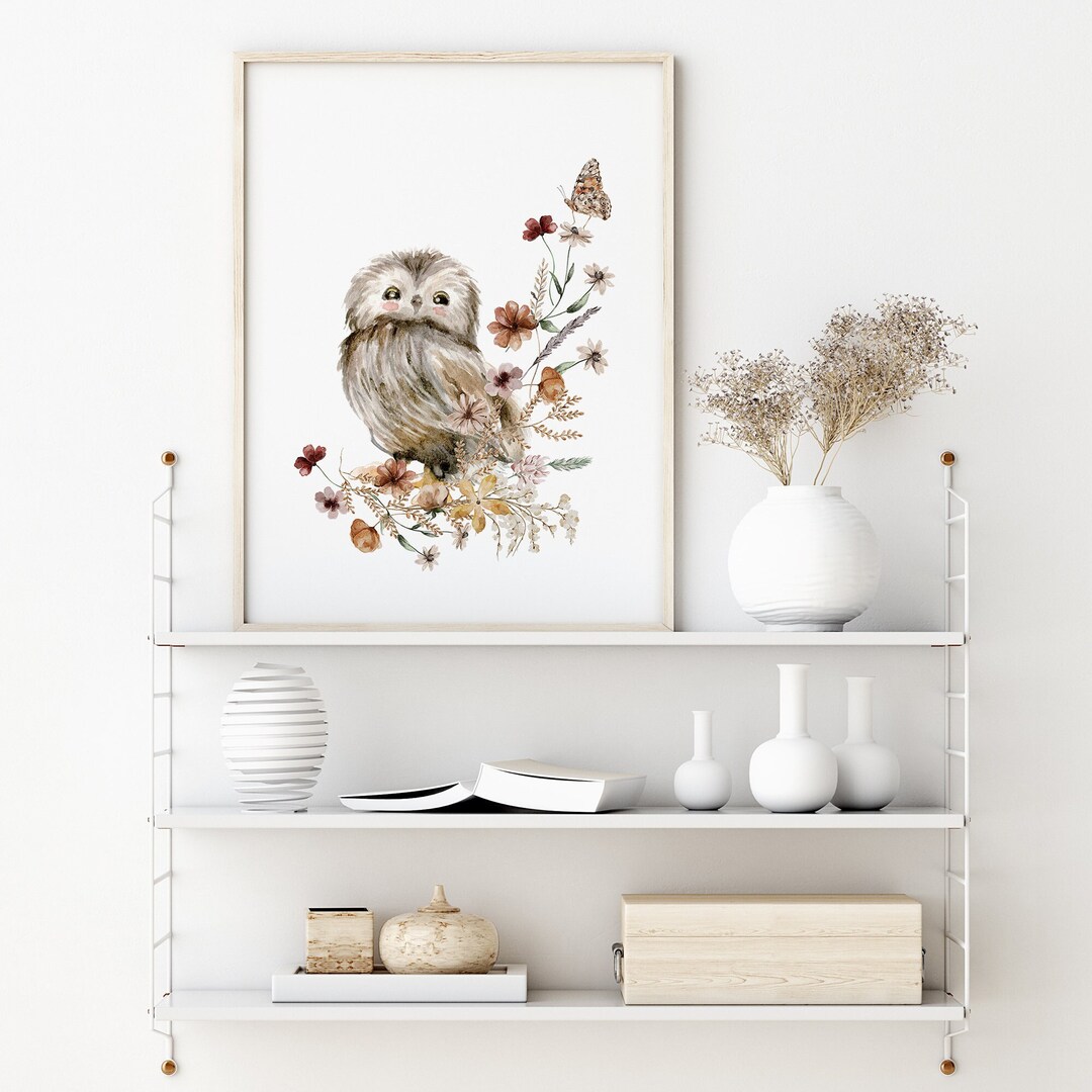 Owl Nursery Prints, Owl Nursery Wall Art, Owl Nursery Decor, Boho ...