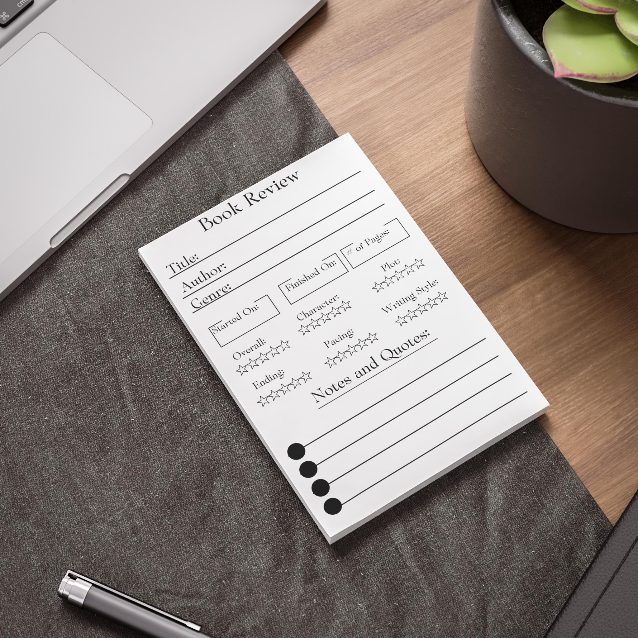 Book Review Post-it® Note Pad Gift Idea for Bookish Friends Sticky Note ...