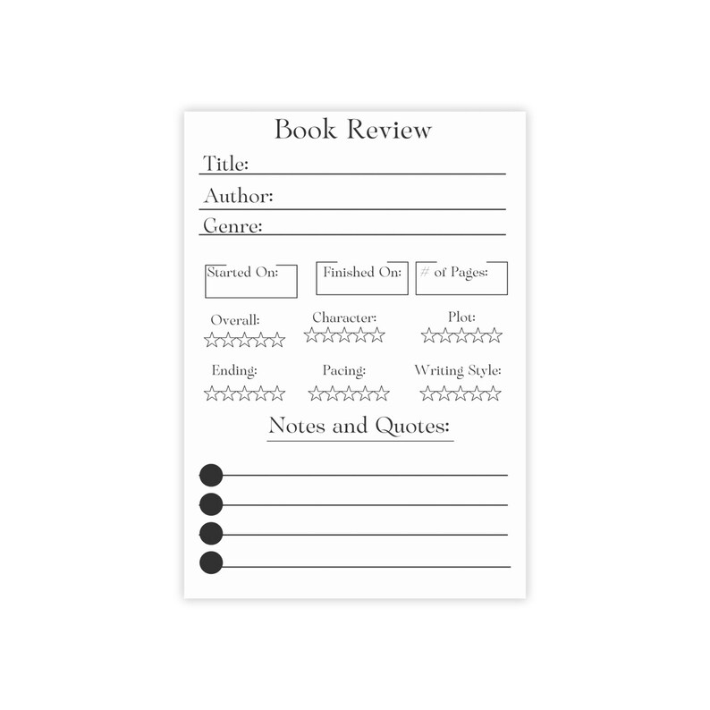 Book Review Post-it® Note Pad Gift Idea for Bookish Friends Sticky Note ...