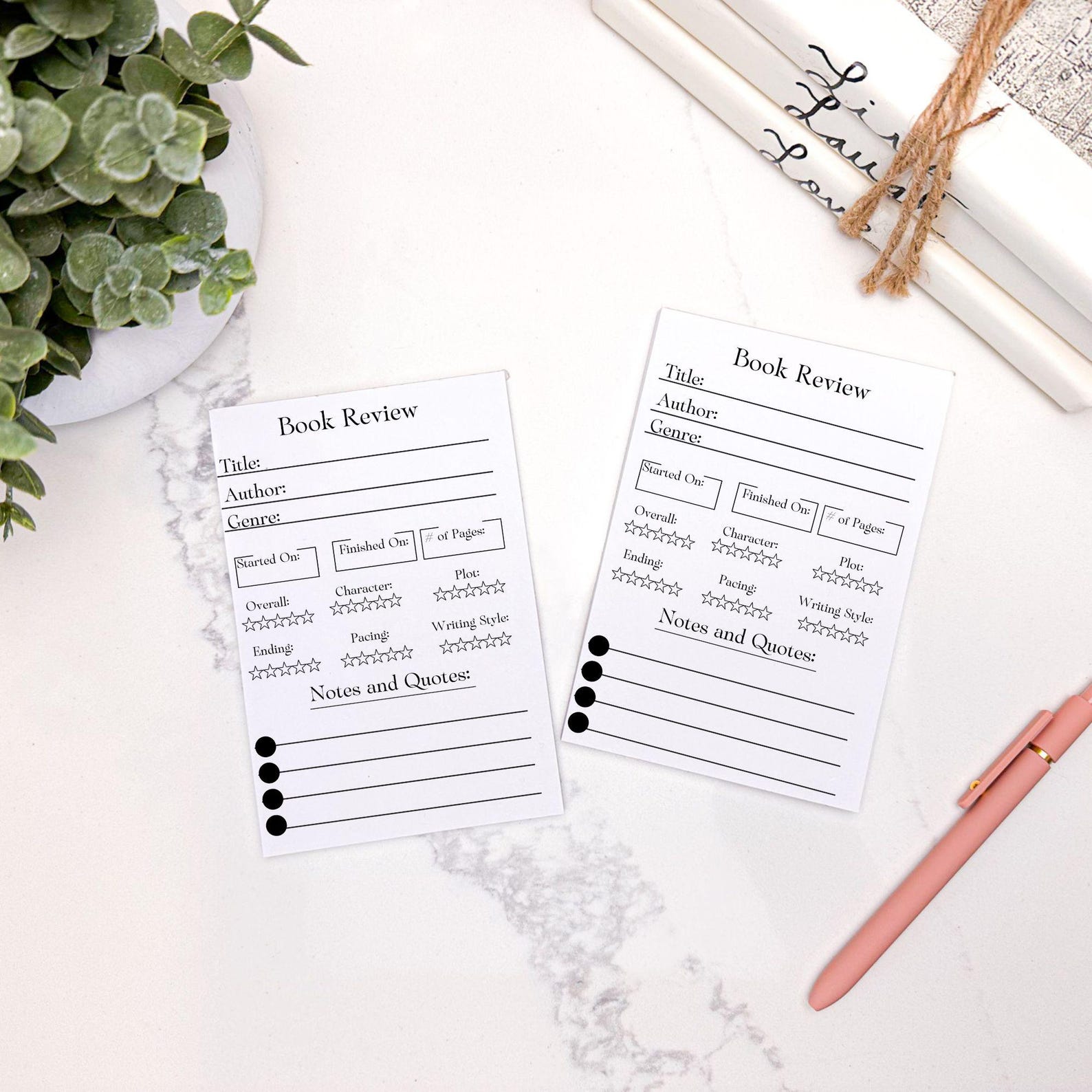 Book Review Post-it® Note Pad Gift Idea for Bookish Friends Sticky Note ...