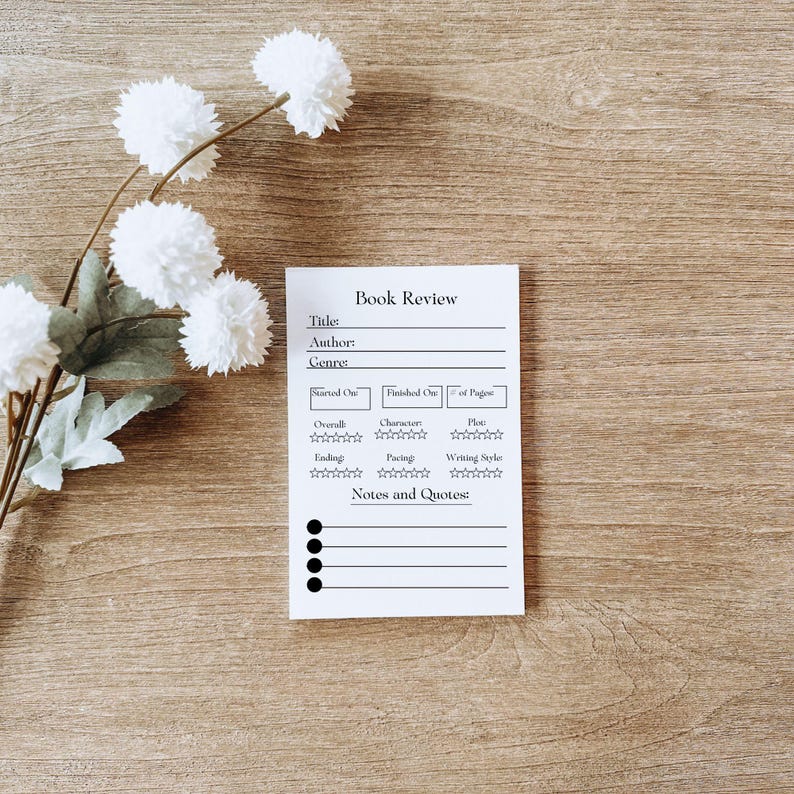 Book Review Post-it® Note Pad Gift Idea for Bookish Friends Sticky Note ...