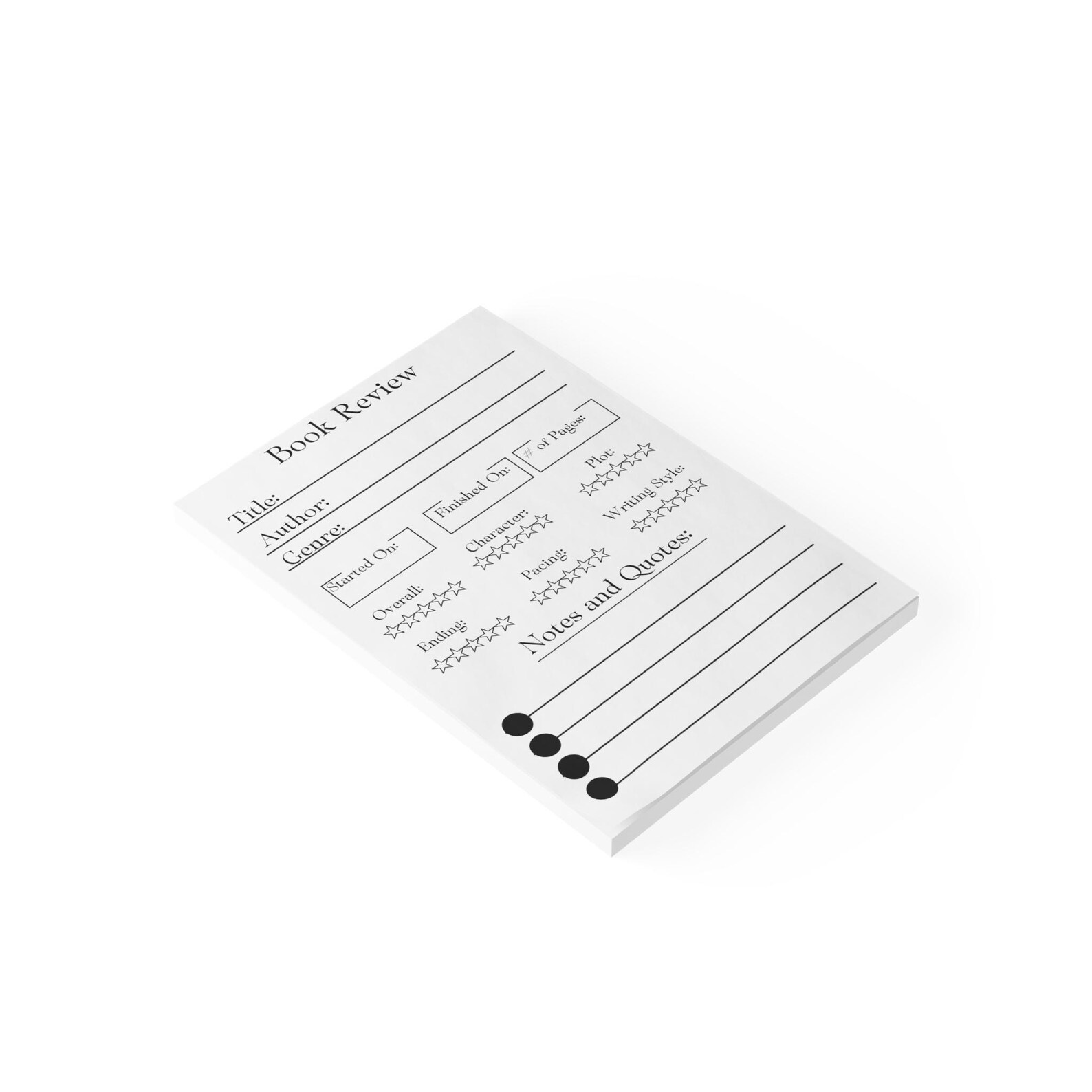 Book Review Post-it® Note Pad Gift Idea for Bookish Friends Sticky Note ...