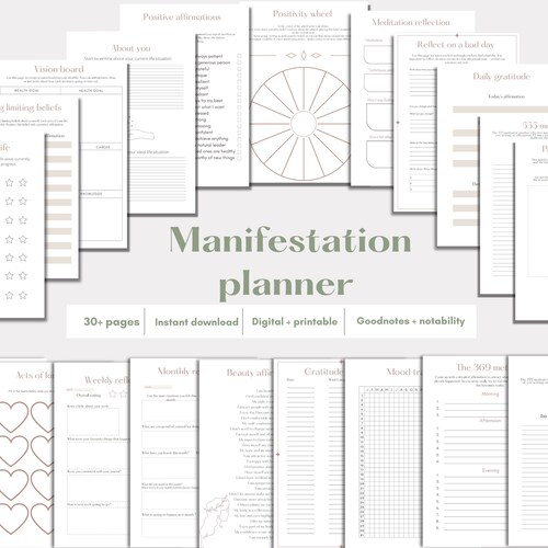 369 Manifestation Printable Journal 369 Method Manifest - Etsy Canada