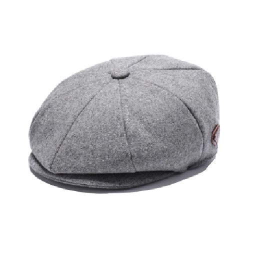 8 Panel Cap Men's Herringbone Baker Boy Hat Tweed Wool - Etsy